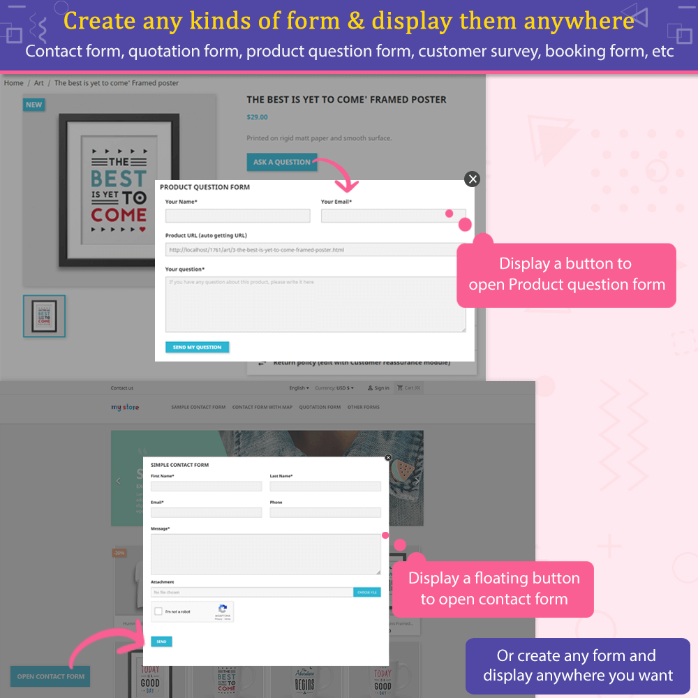 #1 PrestaShop drag and drop contact form builder