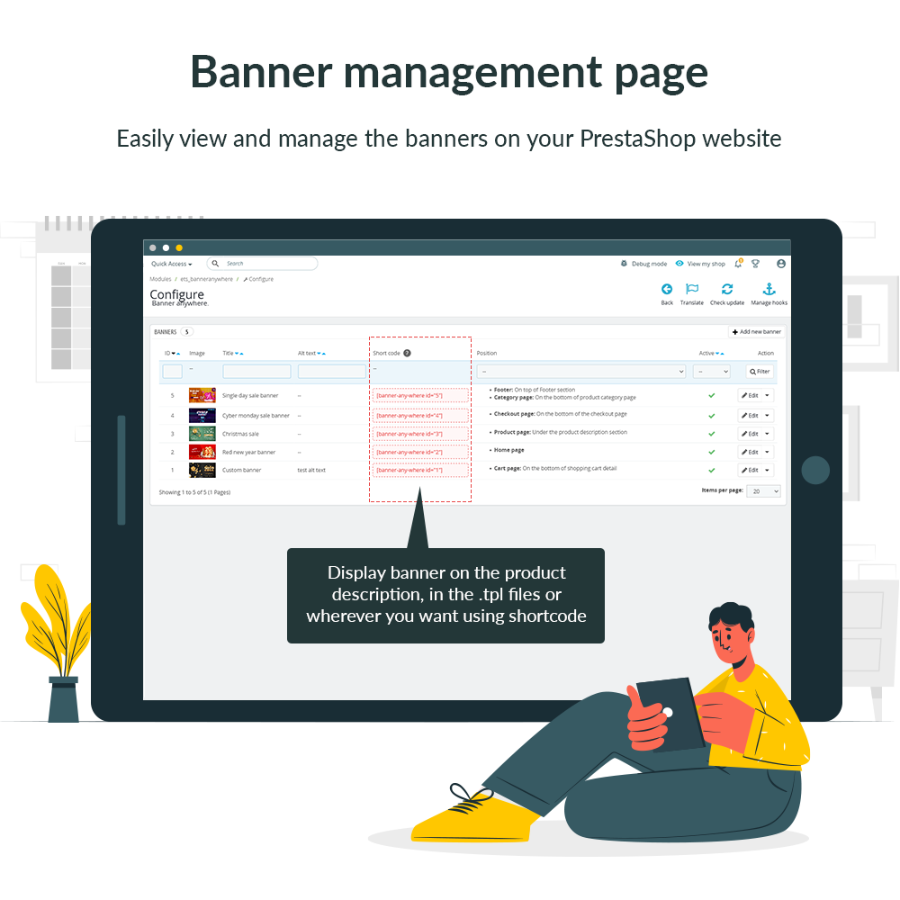 Banner Anywhere - Free PrestaShop banner module