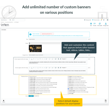 Banner Anywhere - Free PrestaShop banner module