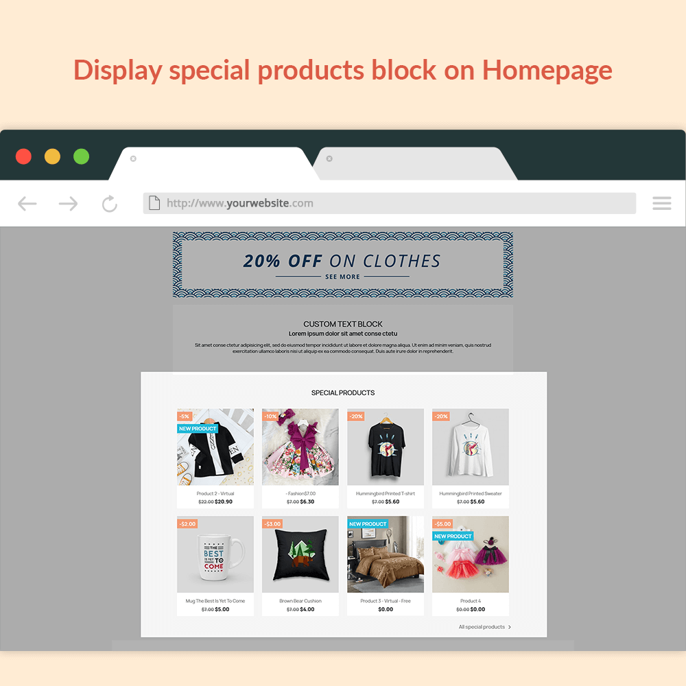 Free PrestaShop special products block module