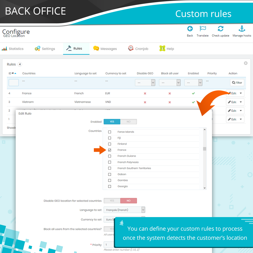 GEO Location - PrestaShop location detection module